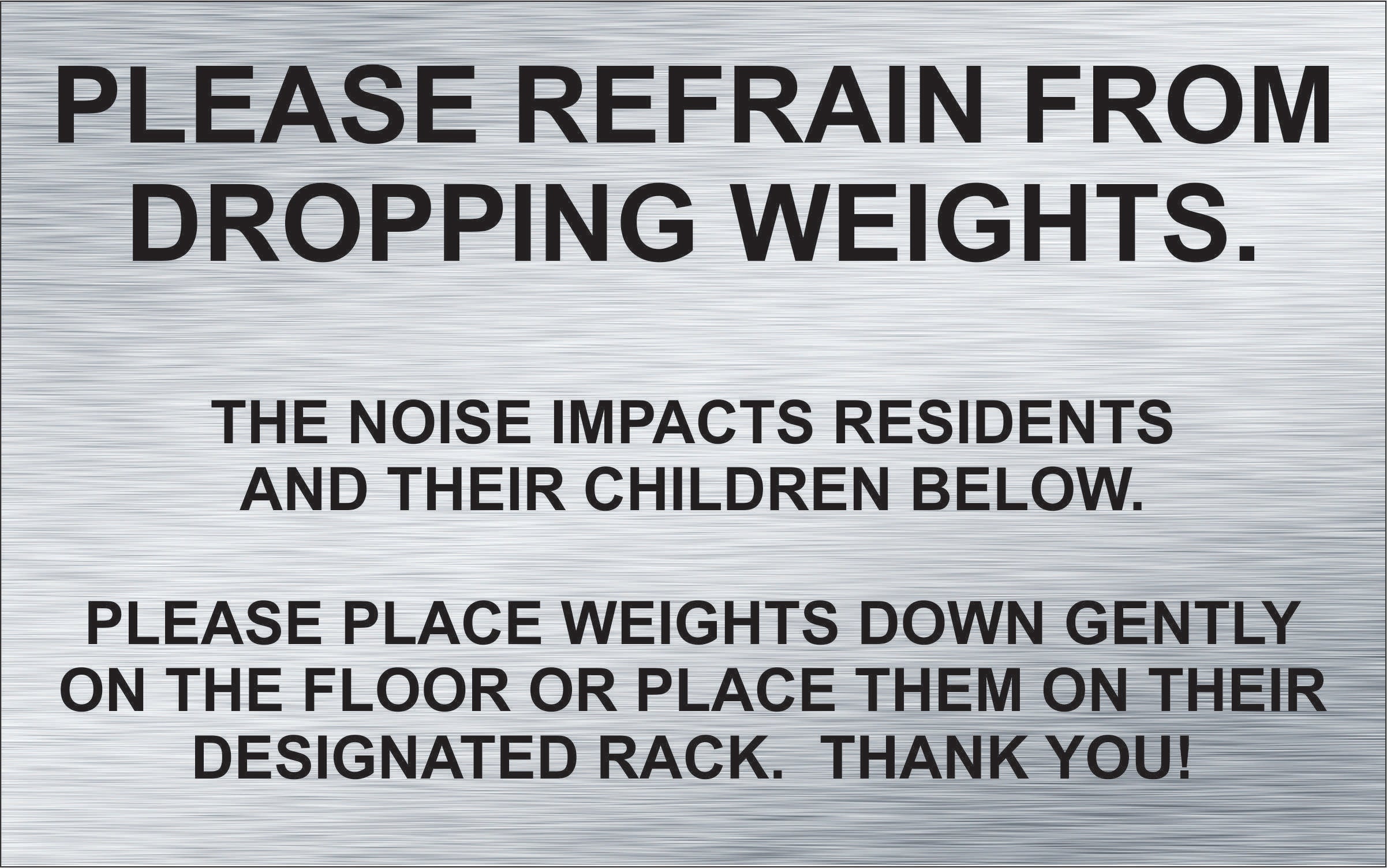 Please Refrain From Dropping Weights – The CondoSigns Store