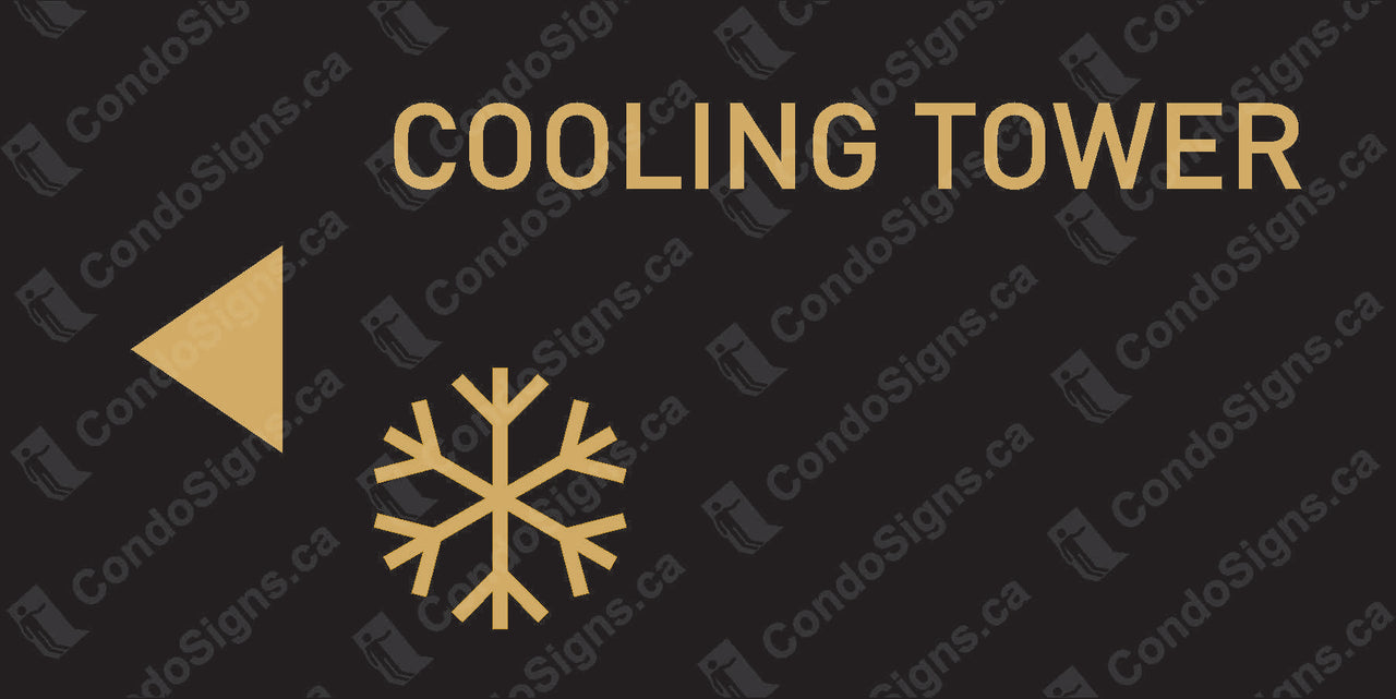 Cooling Tower, Left-Facing Arrow – The CondoSigns Store