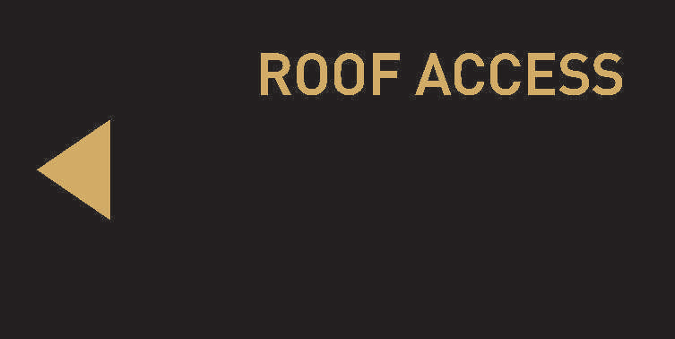 Roof Access, Left-Facing Arrow – The CondoSigns Store