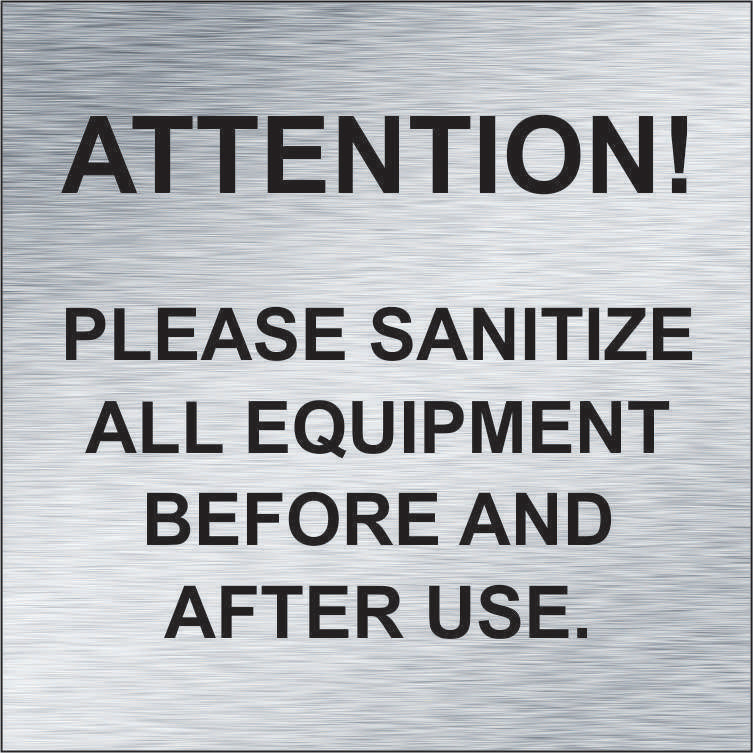 Attention: Please Sanitize Before and After Use (6" x 6") – The ...