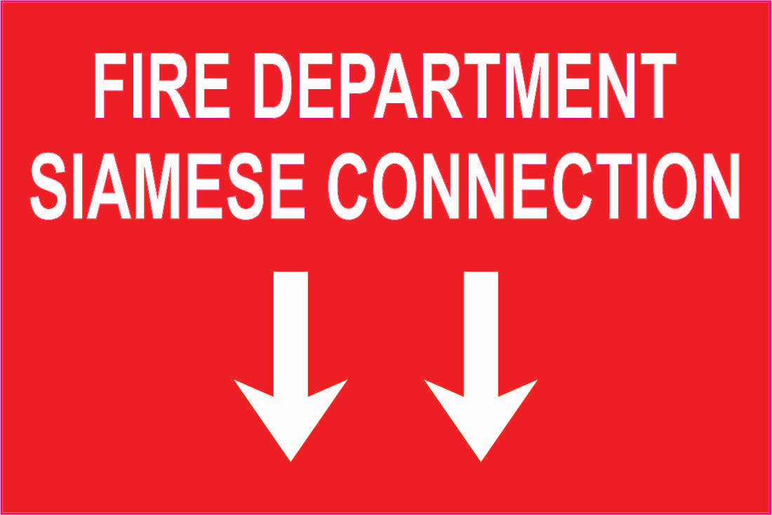 Fire Department Siamese Connection with Two Arrows Down – The ...