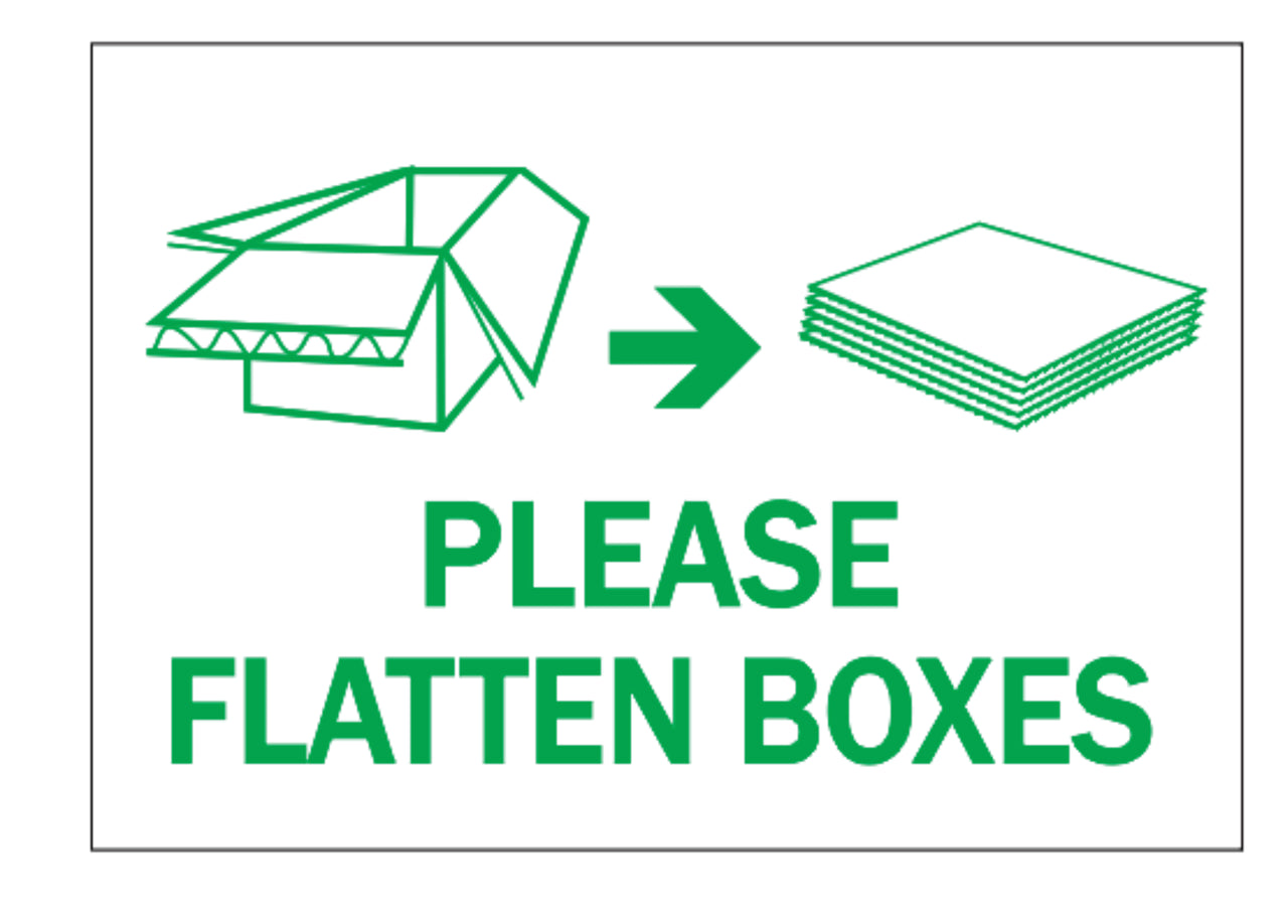 Please Flatten Boxes with Picto – The CondoSigns Store